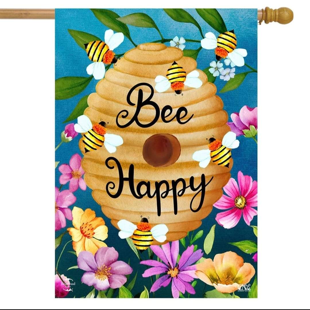 Happy Beehive Spring House Flag – BRAWES Bee Farm LLC
