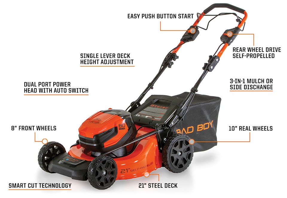21" Bad Boy Battery Powered Mower | BRAWES Bee Farm LLC
