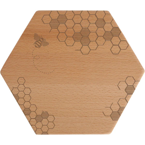 Honey Bee Cheese Wooden Board | BRAWES Bee Farm LLC